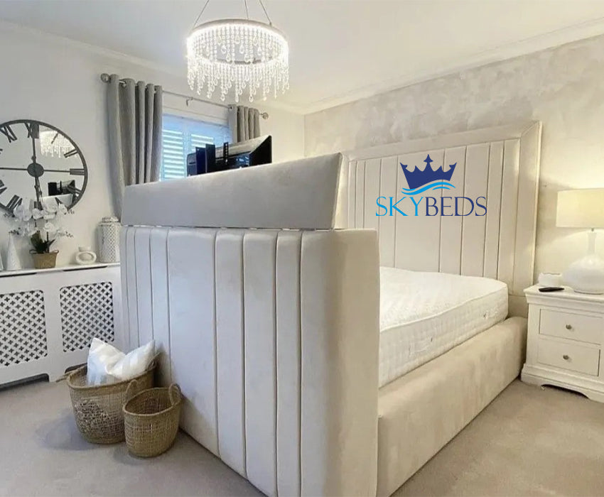 York Upholstered TV Bed Frame – Sky Beds